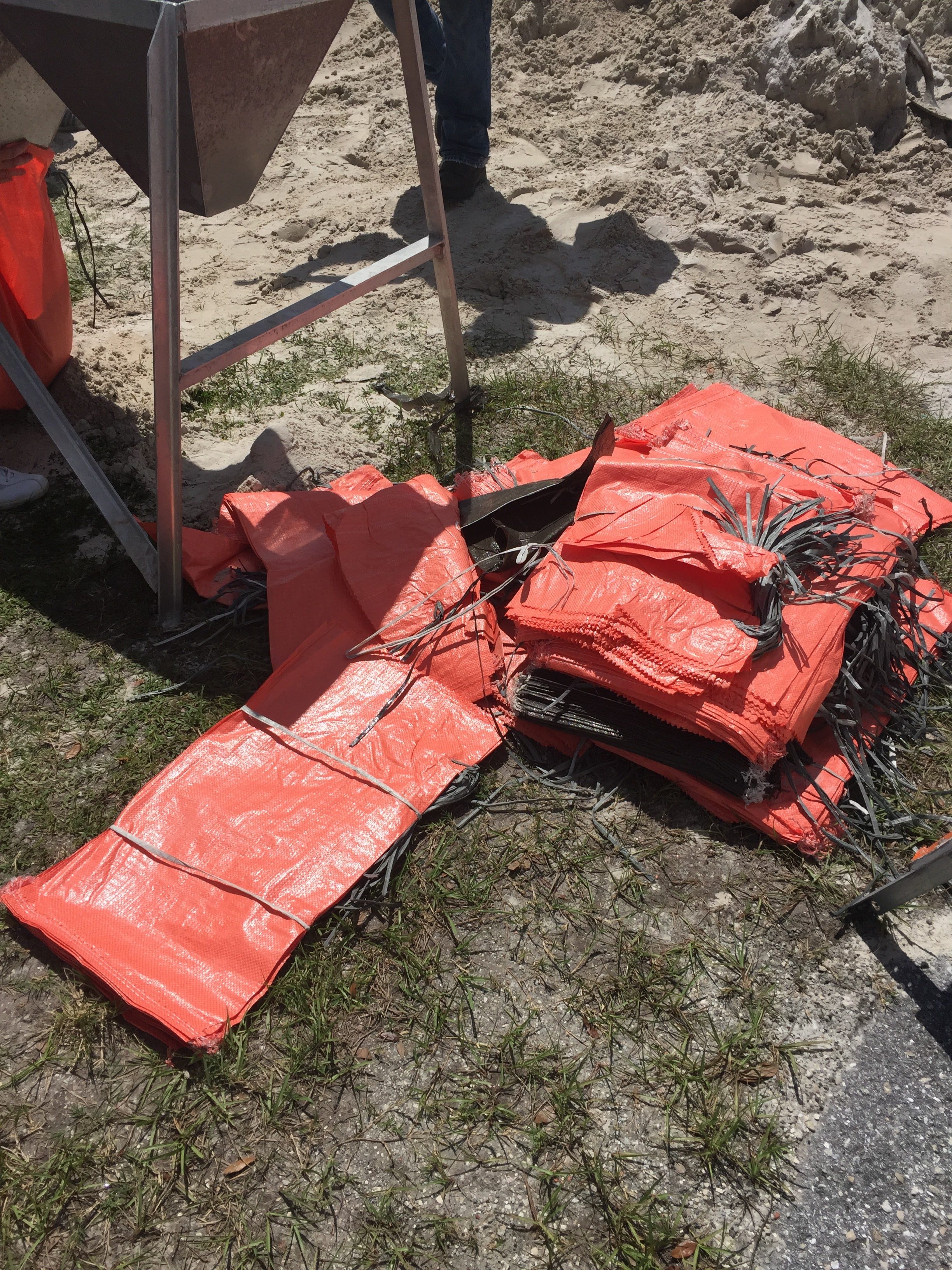 orange sandbags | Twinstant Gratification